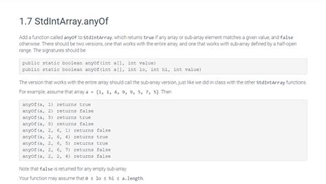 Solved 17 Stdintarrayanyof Add A Function Called Anyof To