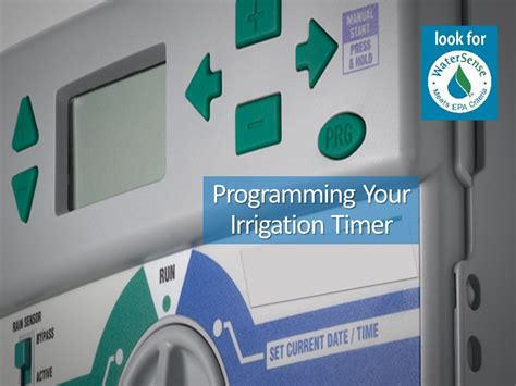 Programming Your Irrigation Timer G Green Gardens Group