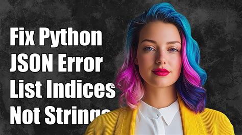 Fixing Python Json Typeerror List Indices Must Be Integers Not Strings Youtube