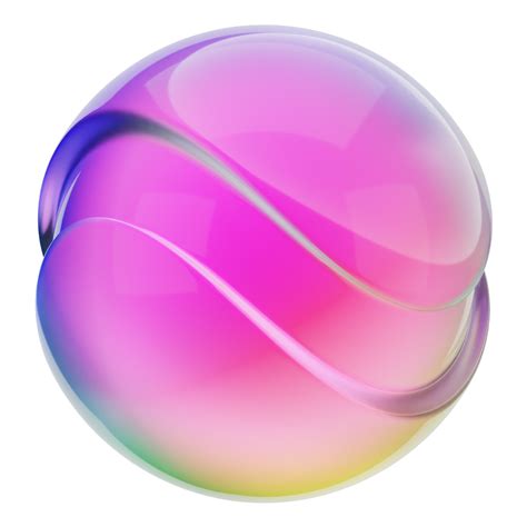 3d Abstract Shape With Iridescent Color Illustration Isolated
