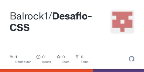 GitHub Balrock Desafio CSS