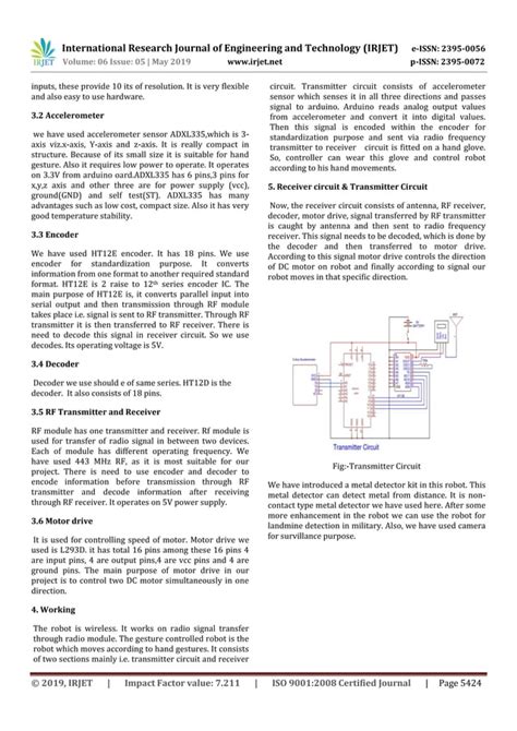 Irjet Design And Development Of Gesture Controlled Robot Pdf