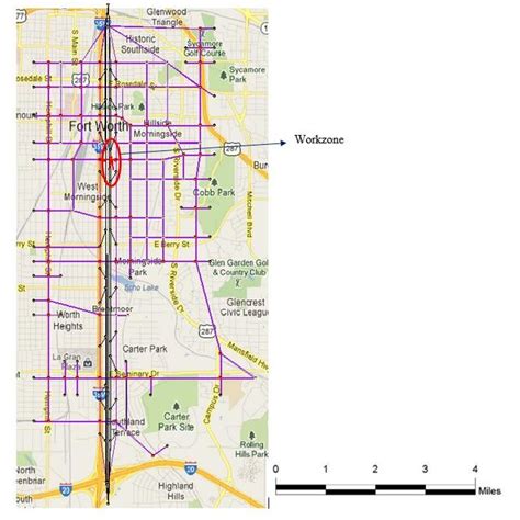 Schematic Of Fort Worth Network Download Scientific Diagram