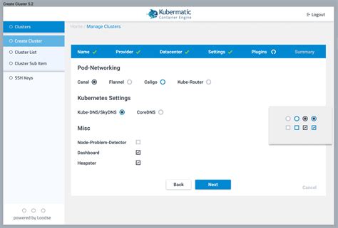 Add Wizard Step For In Cluster Plugins Issue Kubermatic Dashboard GitHub