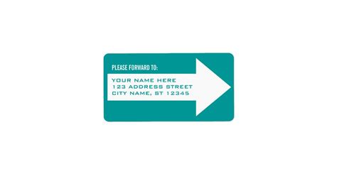 Arrow Forwarding Address Label Zazzle