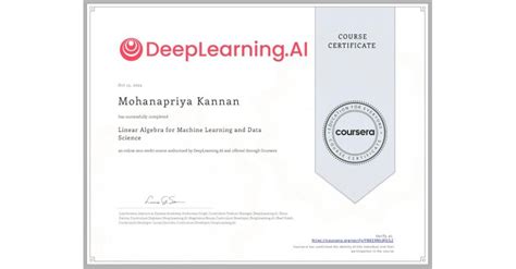 Finished Linear Algebra For Machine Learning And Data Science Mohanapriya Kannan Posted On