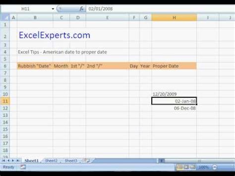 ExcelExperts Excel Tips Date Problem YouTube