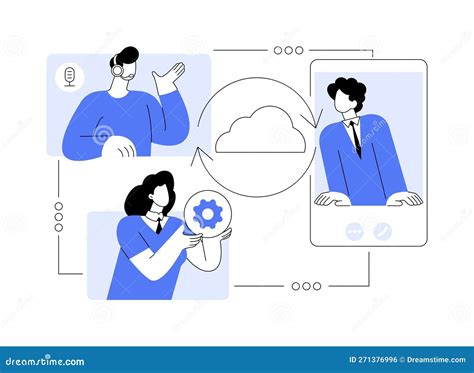 Unified Communication Abstract Concept Vector Illustration Stock