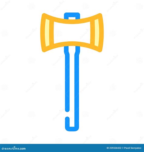 Double Bit Axe Blade Color Icon Vector Illustration Stock Illustration Illustration Of Tool