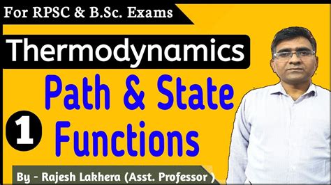 Thermodynamics 1 L 01 Path Function And State Function Rajesh Sir Youtube