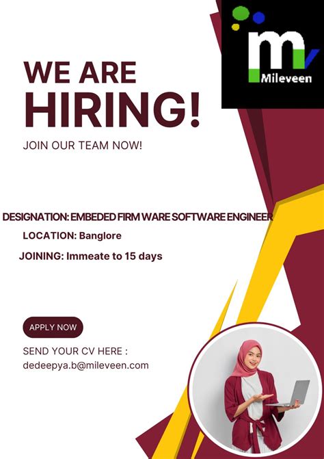 Hiring Embeddedfirmware Embeddedsystems Firmwareengineer Iotjobs