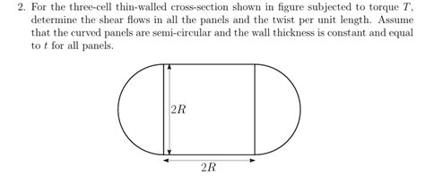 Solved For The Three Cell Thin Walled Cross Section Shown In