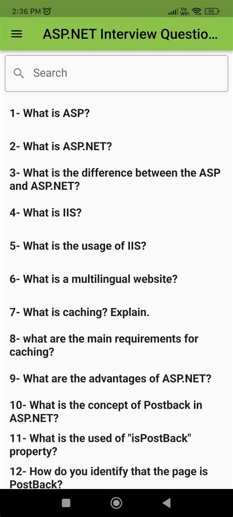 asp interview question apk for android download