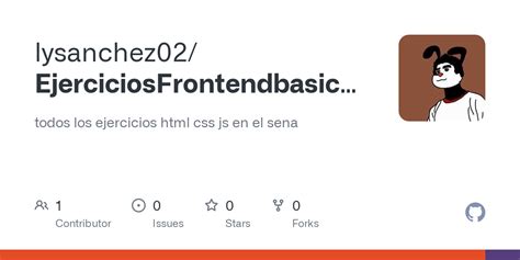 GitHub Lysanchez EjerciciosFrontendbasicos Todos Los Ejercicios Html Css Js En El Sena