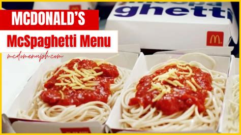 Mcdo Mcspaghetti Menu With Prices 2024 In Ph