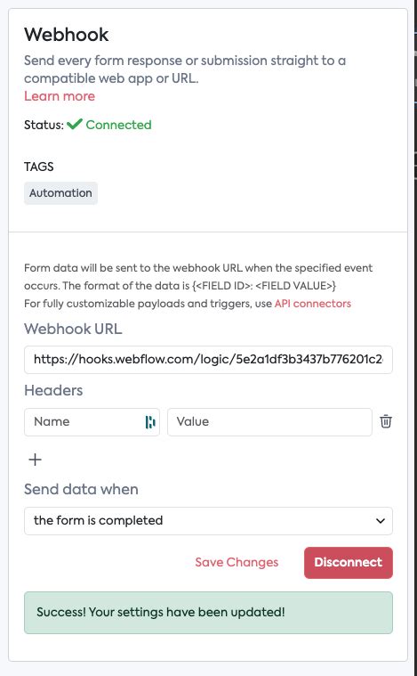 Webhook Stopped Working But Showing Connected Invalid Json Body Support Feathery Community