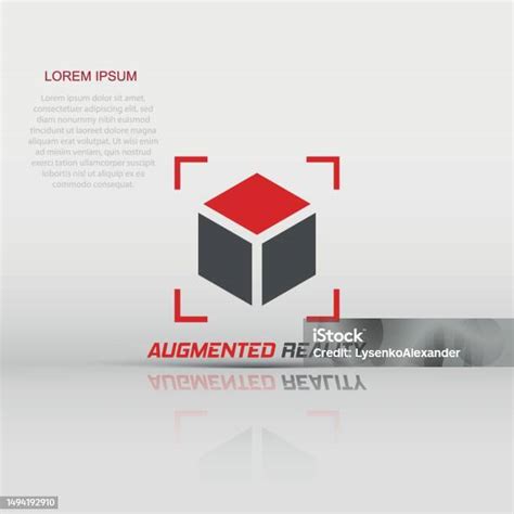 평면 스타일에서 증강 현실 아이콘입니다 흰색 고립 된 배경에 Vr 장치 벡터 일러스트 레이 션 기술 비즈니스 개념입니다 3차원 형태에 대한 스톡 벡터 아트 및 기타 이미지