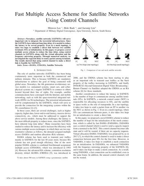 Pdf Fast Multiple Access Scheme For Satellite Networks Using Control