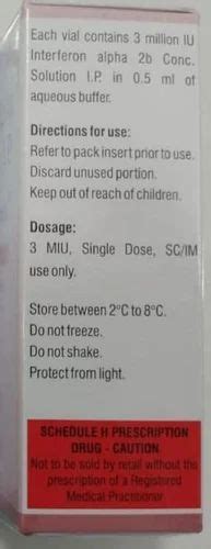 Reliferon Interferon Alpha 2b Injection Ip 30 Mcg 0 5 Ml At Rs 500 Piece In Mumbai