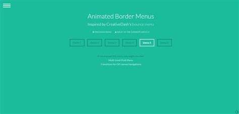 Menu Animation Desktop Border Animation Border Things That Bounce