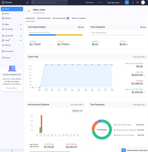 Zoho Books Review Tools Fees Support Tech Co