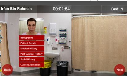 Practice Scenario With Clickable Tabs For Patient Information