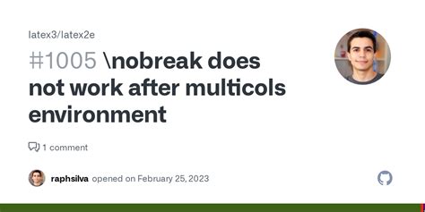 Nobreak Does Not Work After Multicols Environment · Issue 1005