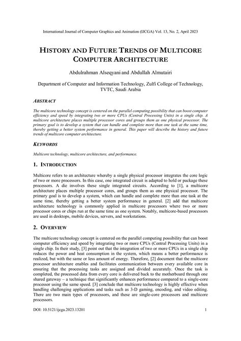 History And Future Trends Of Multicore Computer Architecture Pdf