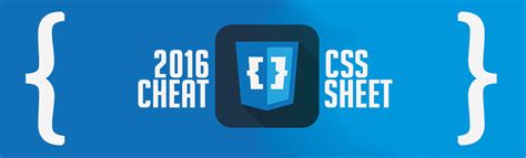 2016 Css Cheat Sheet For Web Designer Infographic