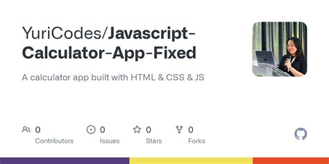 GitHub YuriCodes Javascript Calculator App Fixed A Calculator App Built With HTML CSS JS