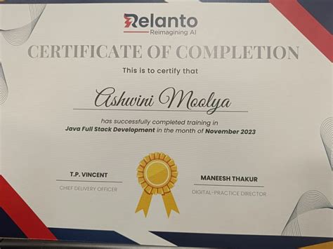 Ashwini Kulal On Linkedin I Have Successfully Completed Java Full