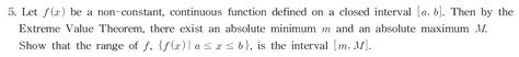 solved 5 let f be a non constant continuous function