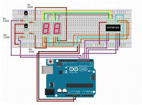 Contador 0 99 Utilizando Arduino Uno Y Dos 7visor Segmments Paso