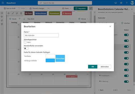 Calendar Rollup App SharePoint Online Kalender Webpart