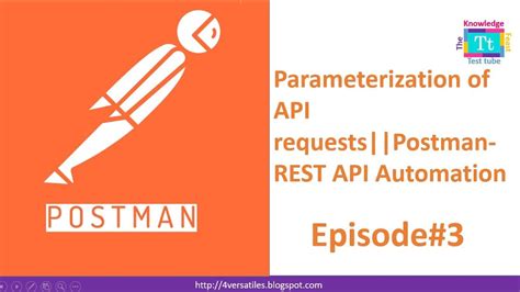 Parameterization Of Api Requestspostman Rest Api Automationepisode3 Youtube
