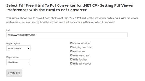 CSharp Select Pdf Free Html To Pdf Converter For NET Geovin Du