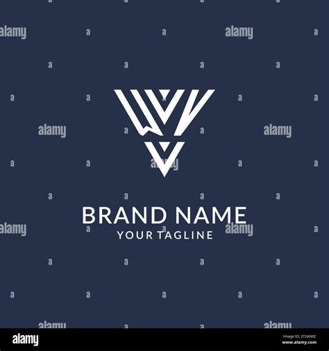 WV Triangle Monogram Logo Design Ideas Creative Initial Letter Logo With Triangular Shape Logo