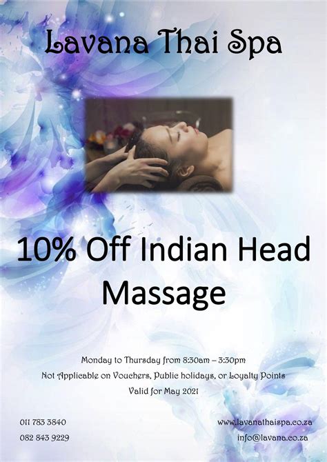 10 Off Indian Head Massage This May Lavana Deluxe Spa