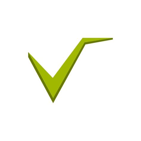 premium vector green checkmark icon in flat style isolated on white