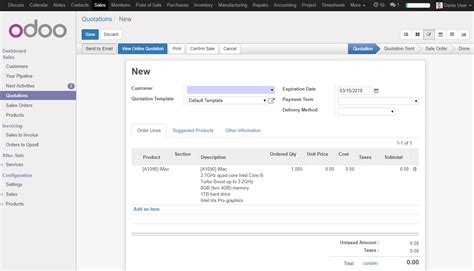 Sale Functional Bug In Sale Order Quotation Issue Odoo Odoo GitHub