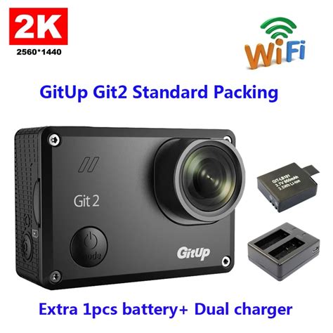 Original Gitup Git2 Standard Packing 2k Wifi Sports Camera Full Hd For
