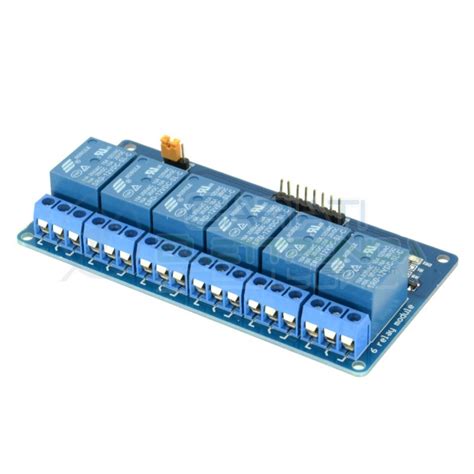 Scheda 6 Relè Optpisolati 12v 10a 250vac Arduino Shield Con Led Gen