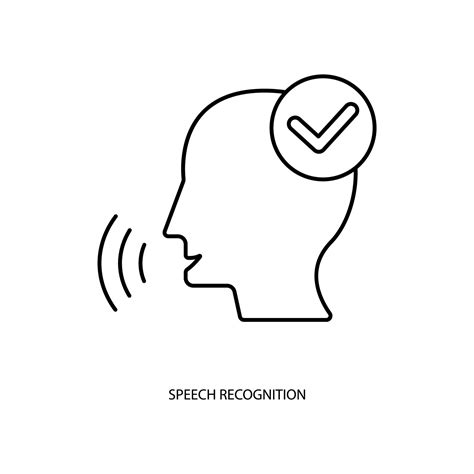Speech Recognition Concept Line Icon Simple Element Illustration