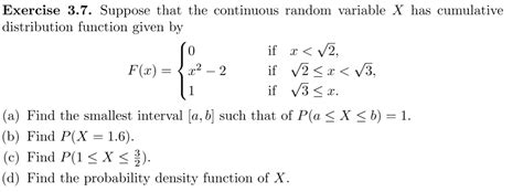 solved 0 exercise 3 7 suppose that the continuous random
