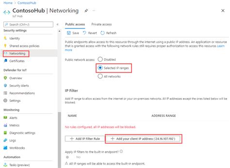 Managing Public Network Access For Azure Iot Hub Microsoft Learn