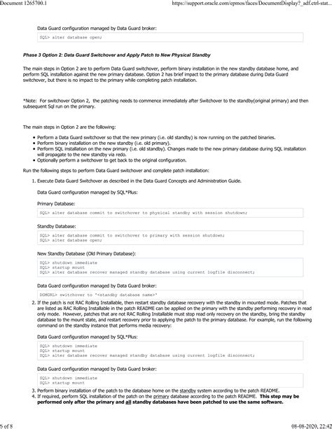 Dataguard First Apply Patch Pdf