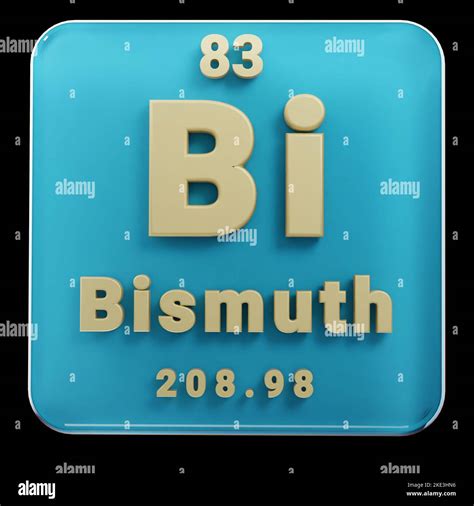 Beautiful Abstract Illustrations Standing Black And Red Bismuth Element Of The Periodic Table