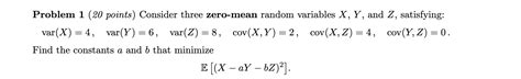 Solved Problem 1 20 Points Consider Three Zero Mean Random