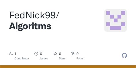 Github Fednick Algoritms