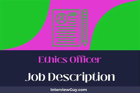 Ethics Officer Job Description Updated For 2025